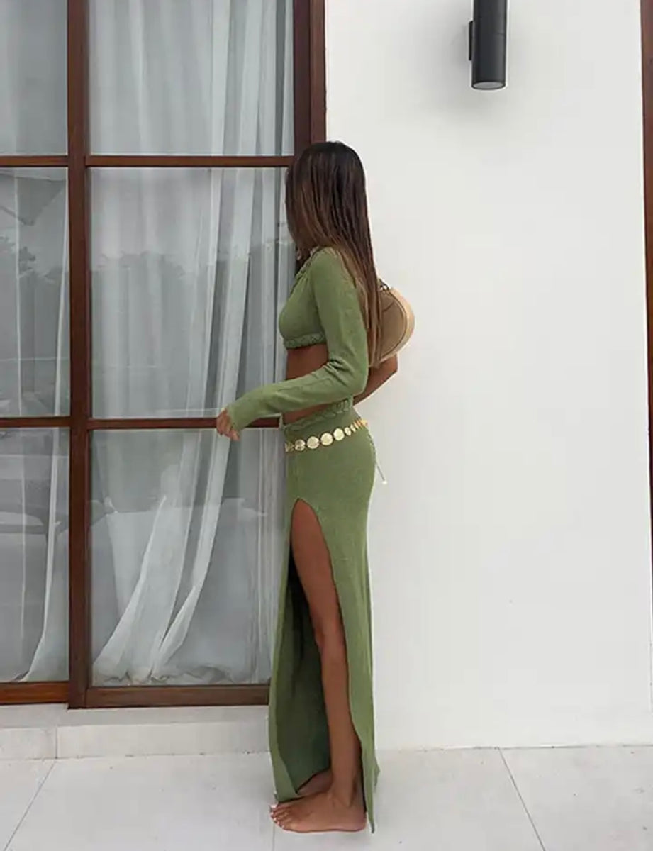 Green cut out summer dress – Icegold by Vee
