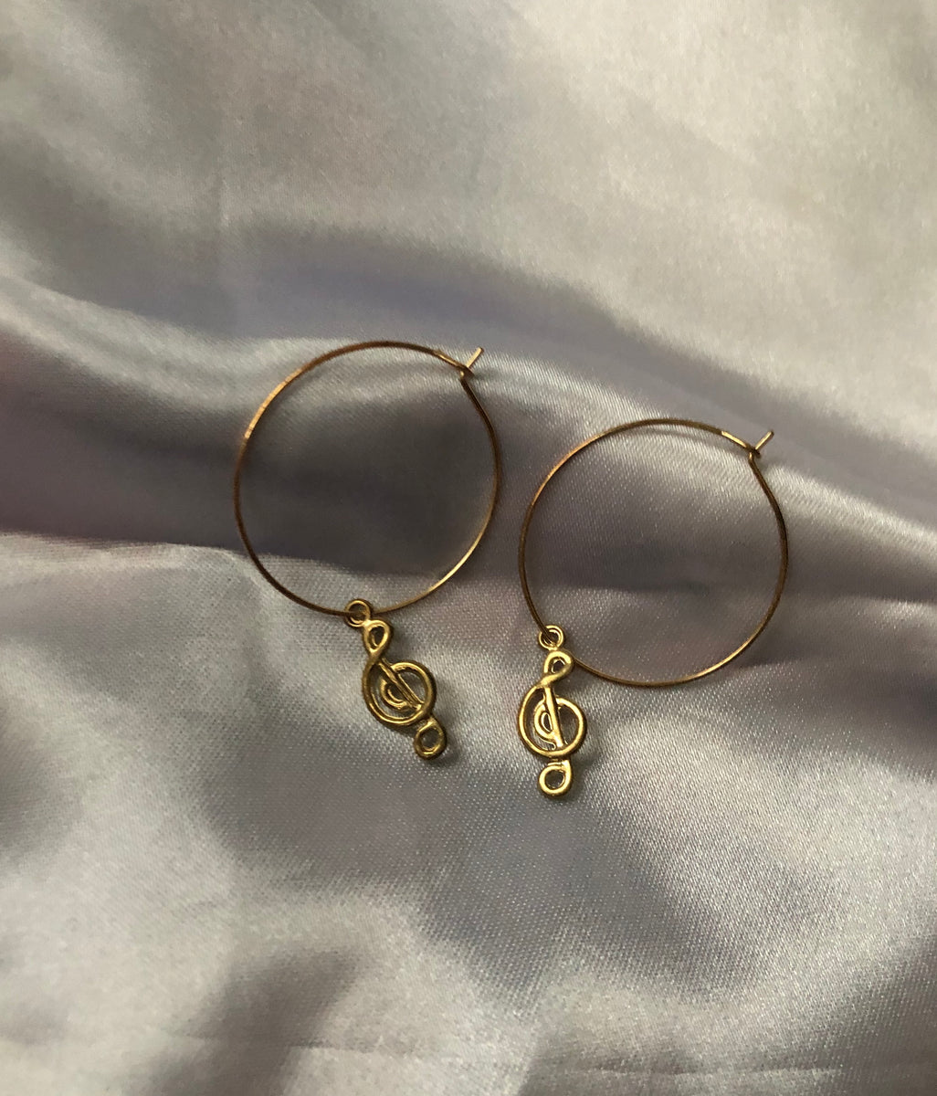 Music note hoops – Icegold by Vee